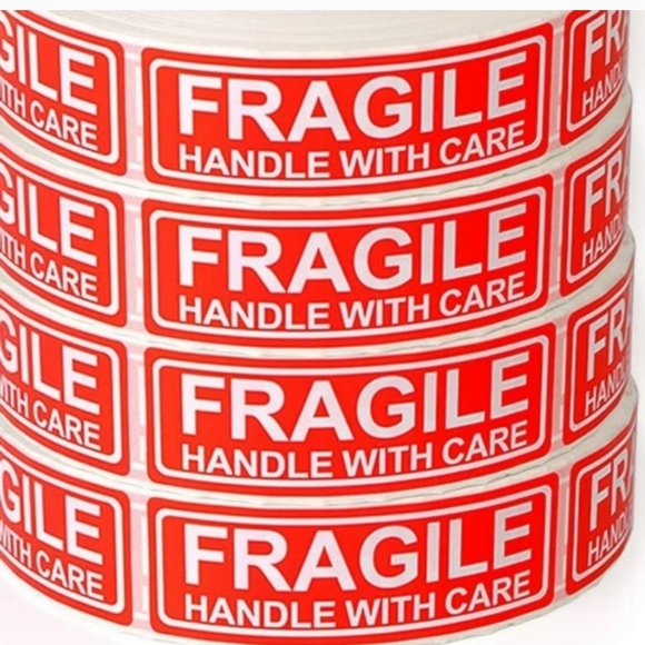 Office | 15 Fragile Handle With Care 1x3 Stickers | Poshmark
